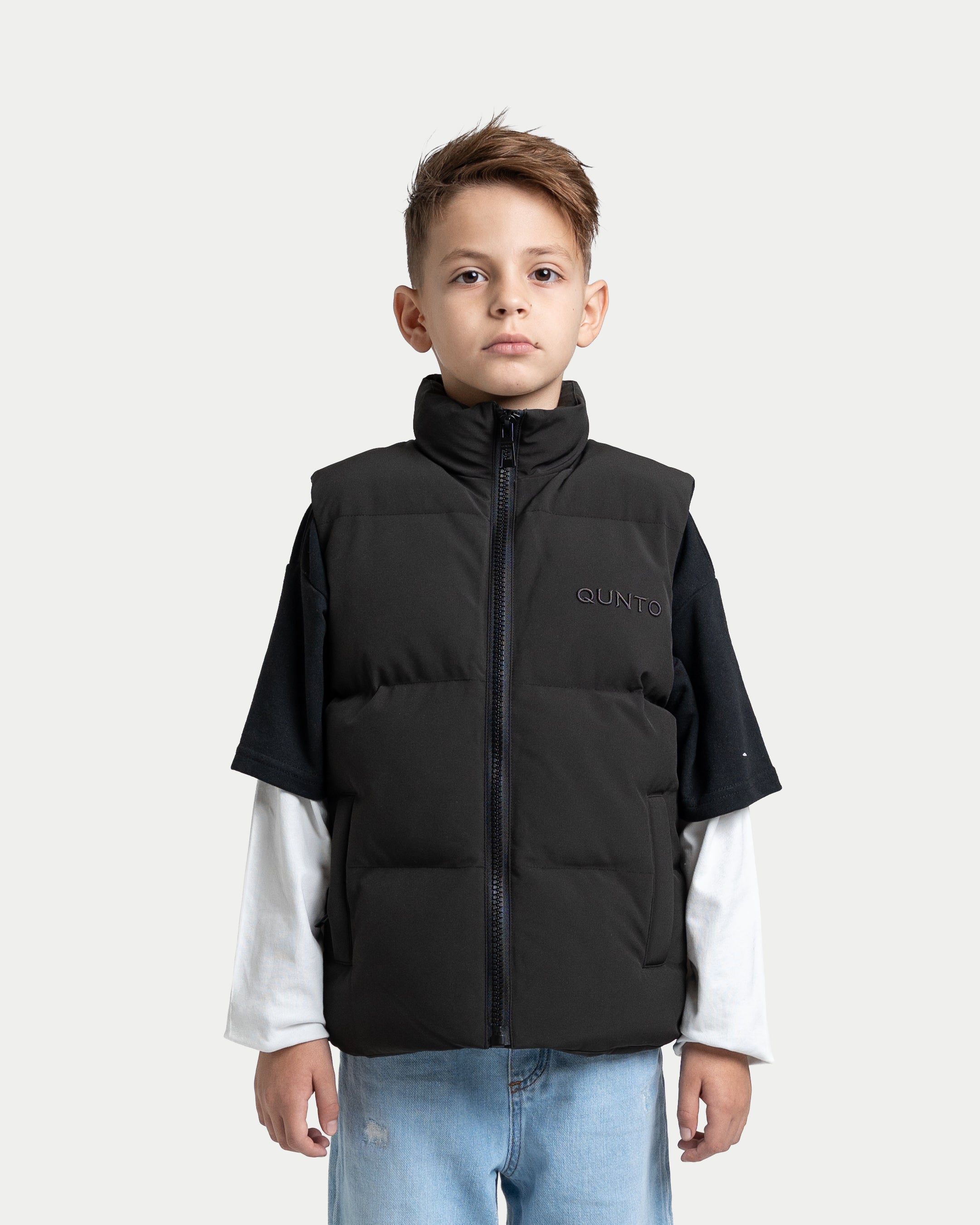 Super Puffer Vest Black KIDS – QUNTO™